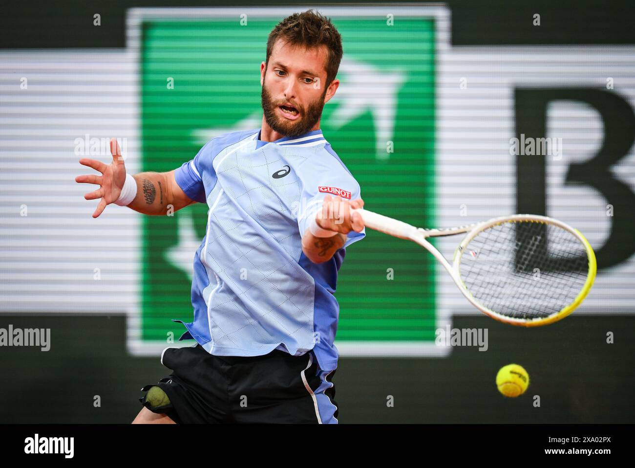 Corentin MOUTET of France during the eight day of Roland-Garros 2024 ...