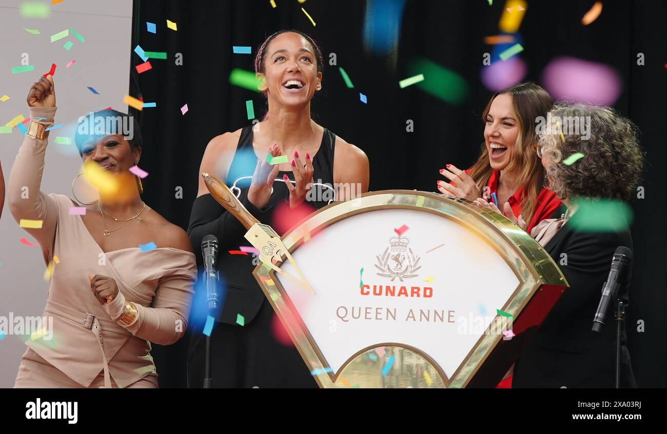 (left to right) Ngunan Adamu, Katarina Johnson-Thompson Melanie ...