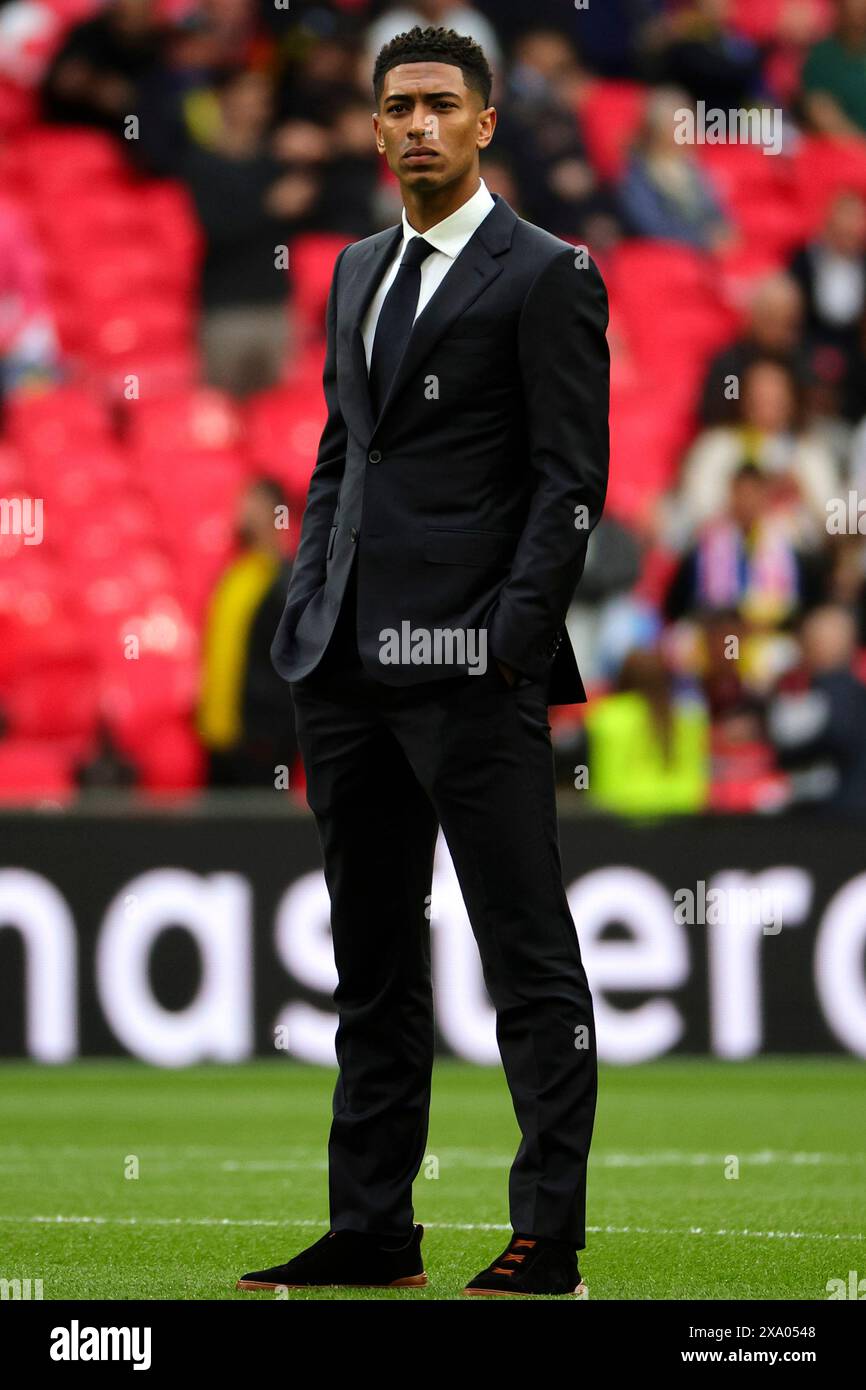 Jude Bellingham of Real Madrid CF looks on during the 2023/2024 ...