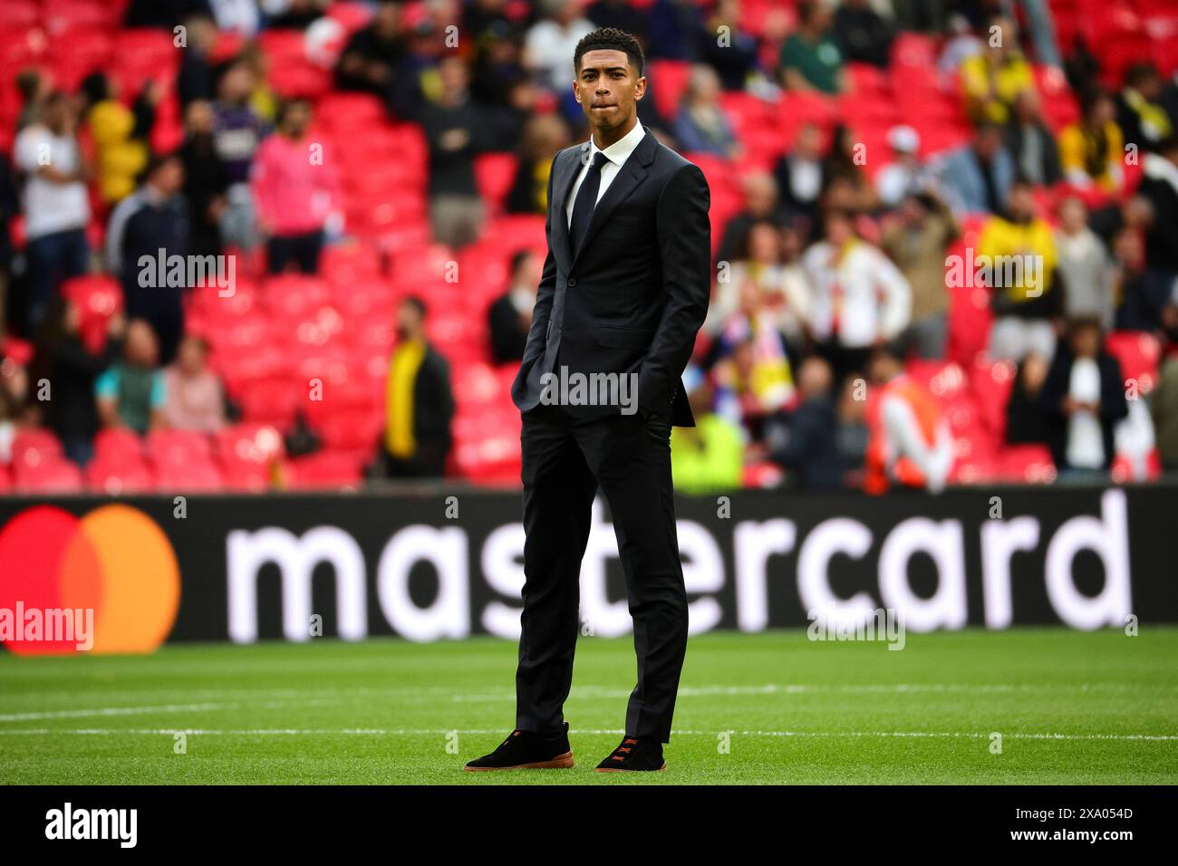 Jude Bellingham of Real Madrid CF looks on during the 2023/2024 ...