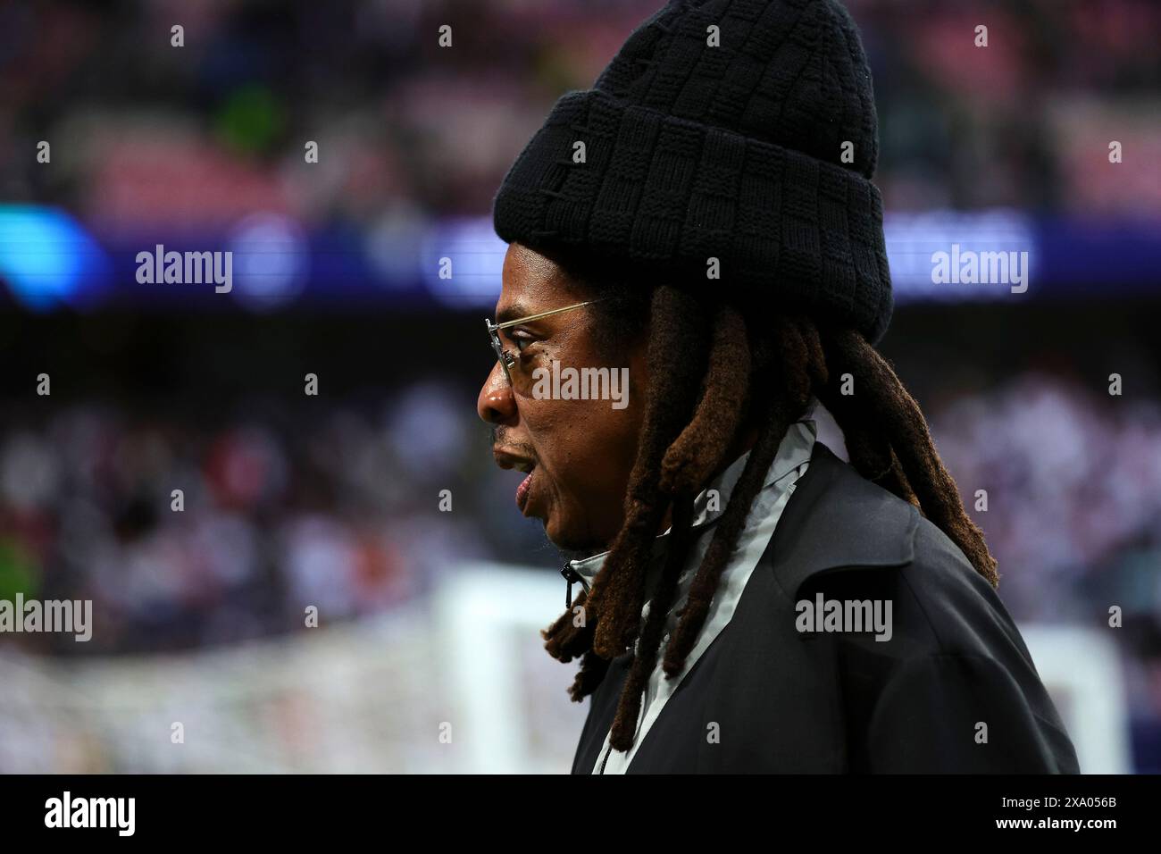 Musician Jay-Z looks on prior to the 2023/2024 Champions League Final ...