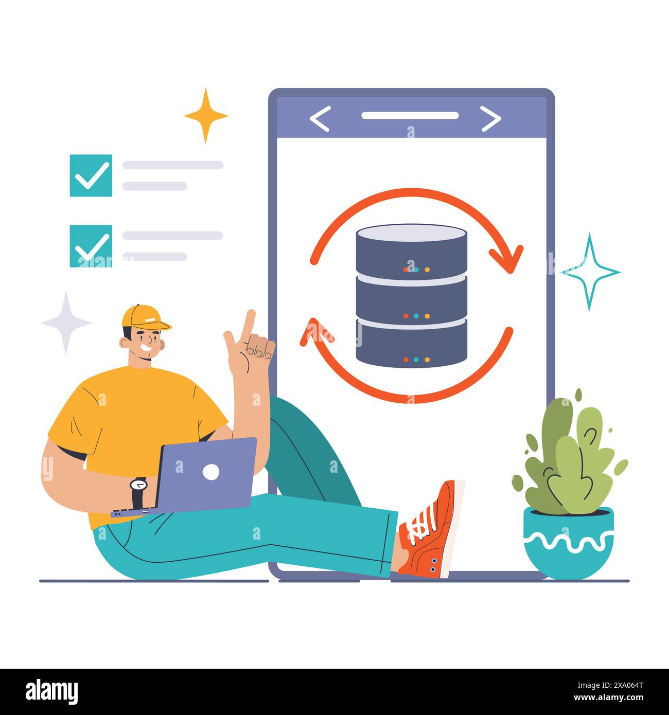 Website optimization concept. Streamlining data storage and retrieval ... Website optimization concept. Streamlining data storage and retrieval ...