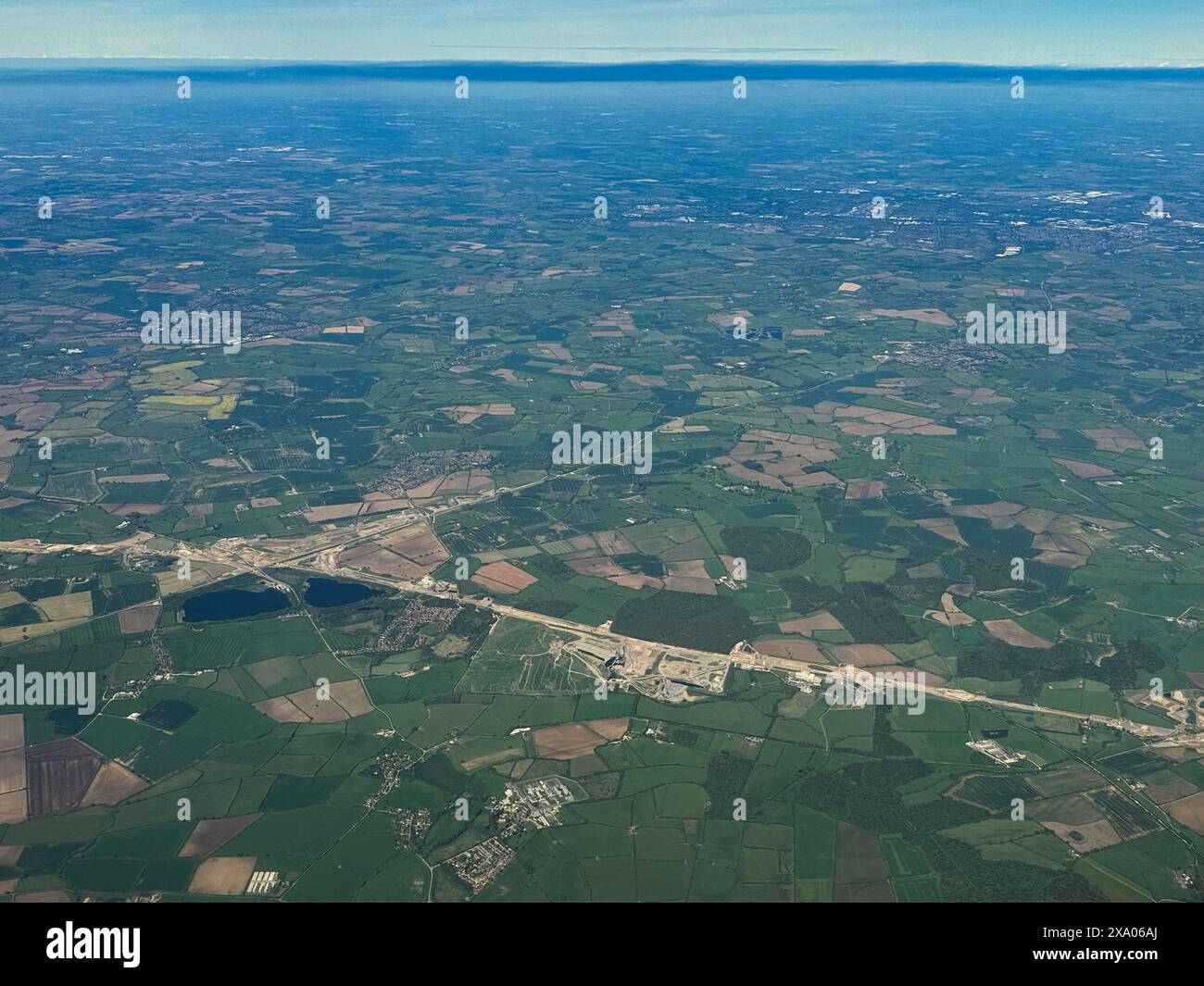 Over the UK - East Midlands, 9th May, 2024 View over the lush ...