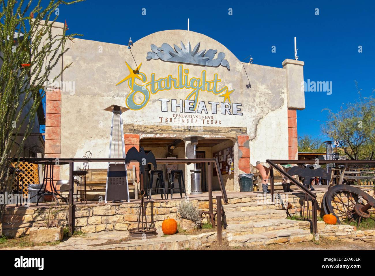 Texas, Brewster County, Terlingua, Starlight Theatre, bar, restaurant ...