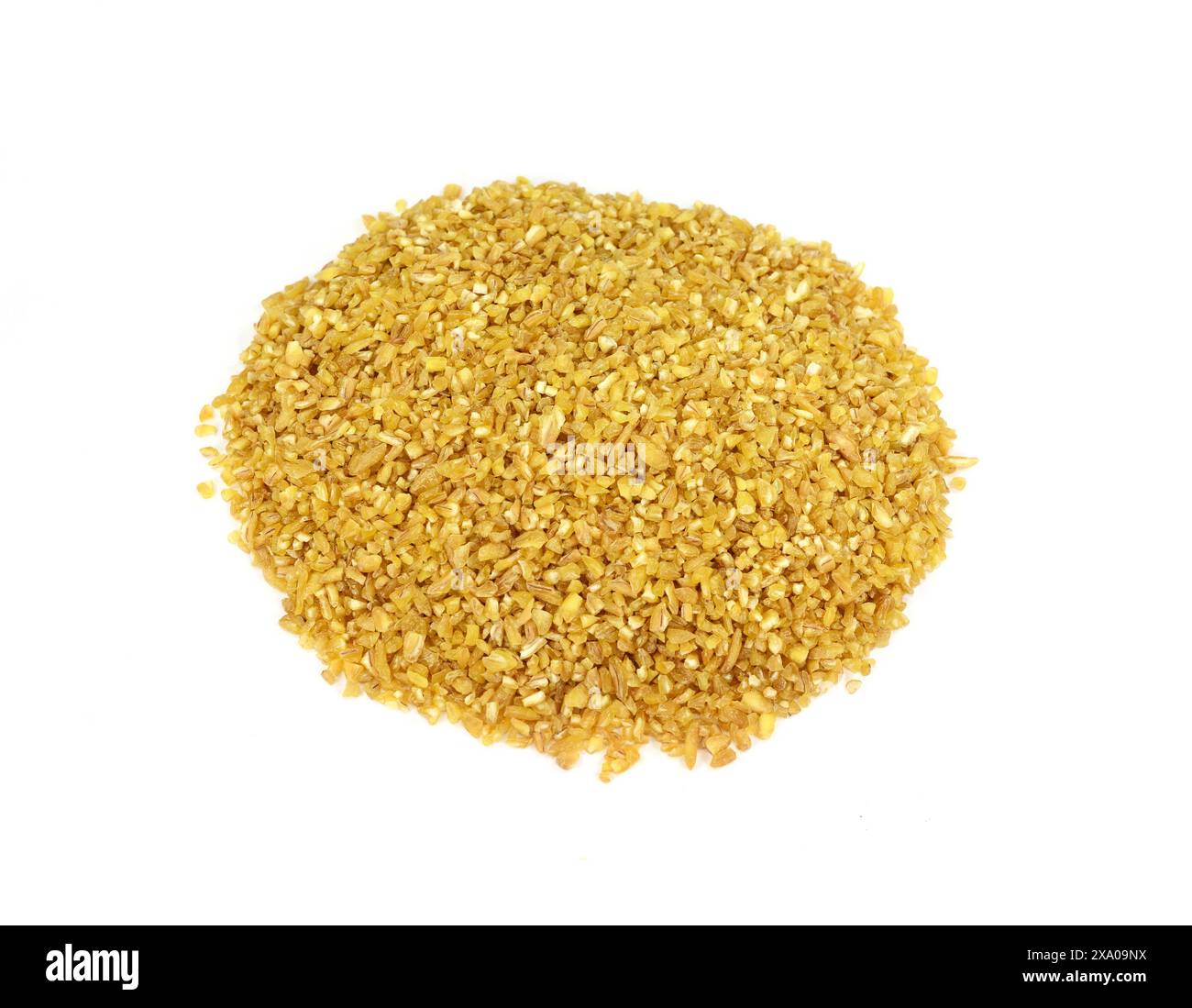 Pile of bulgur raw grain isolated at white background Stock Photo - Alamy