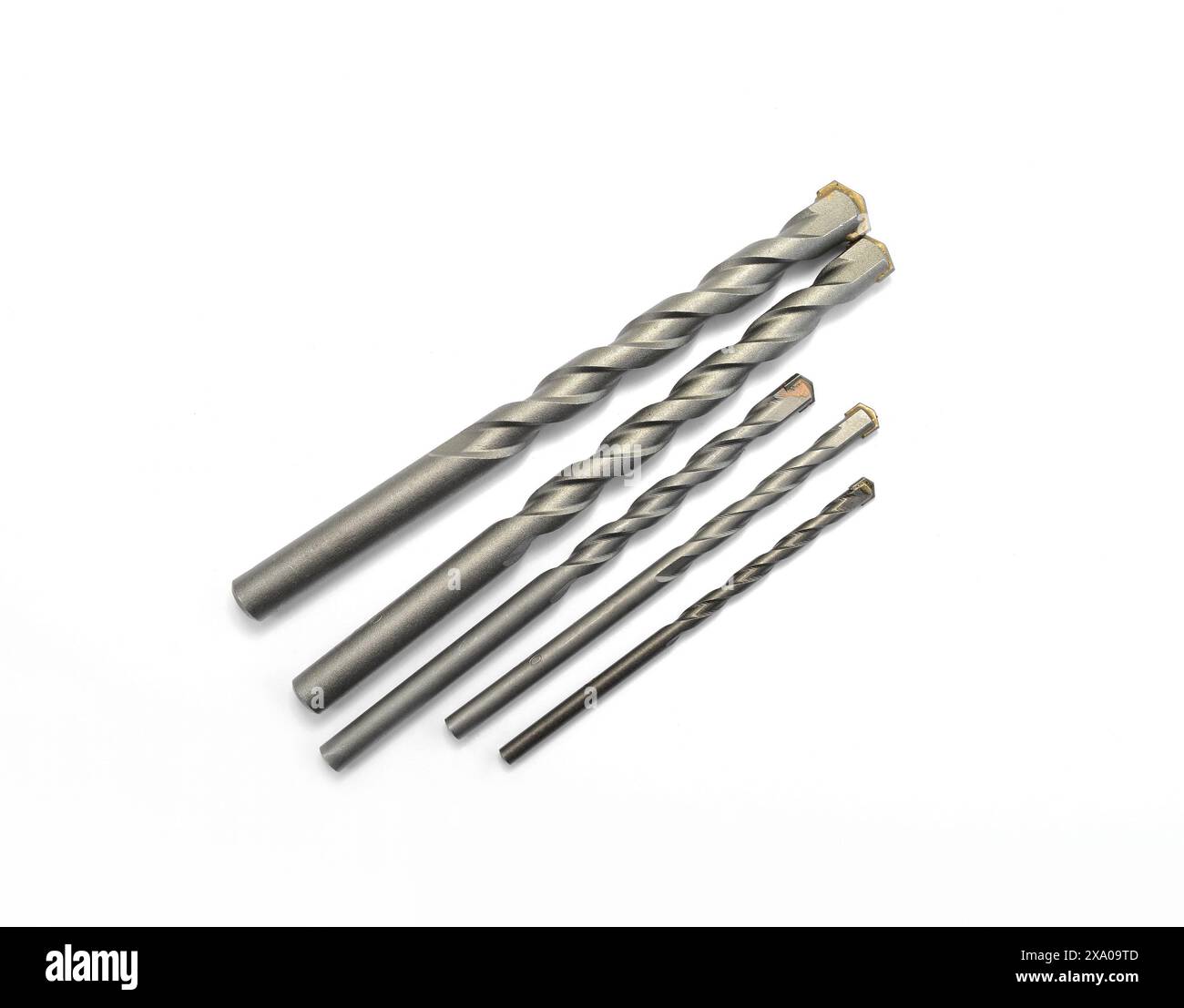 Concrete drill bits. Concrete drill bit isolated on white Stock Photo ...