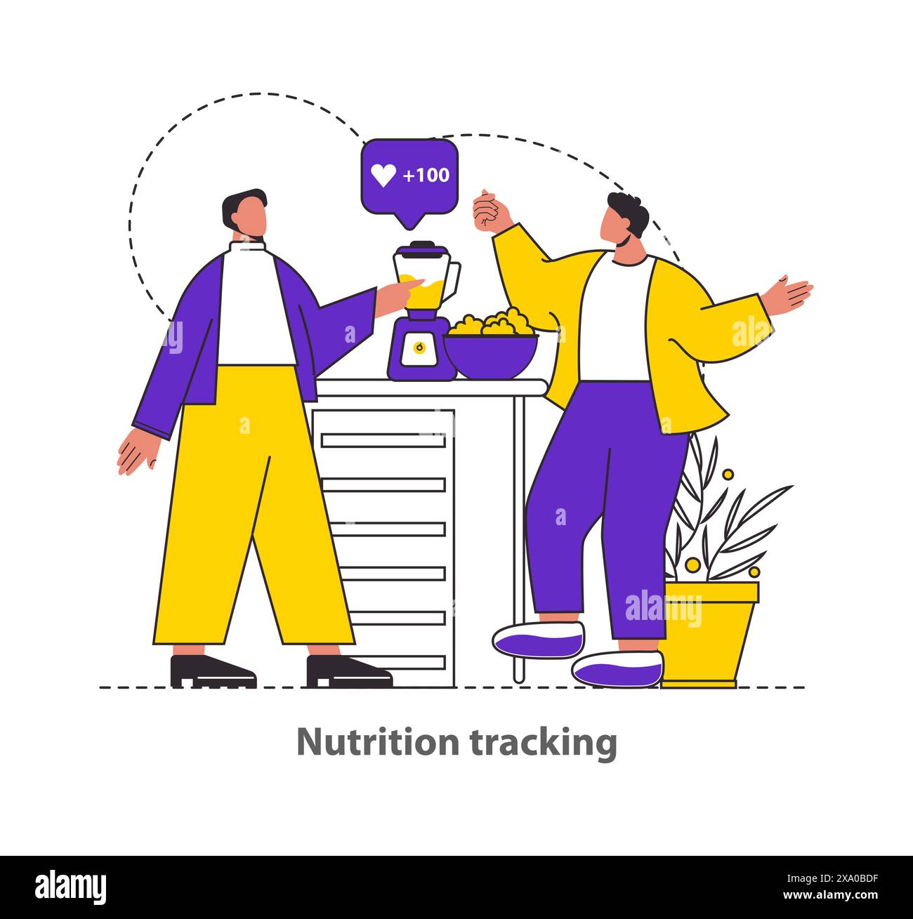 Nutrition Tracking concept Visualizes the rewarding process of dietary ...