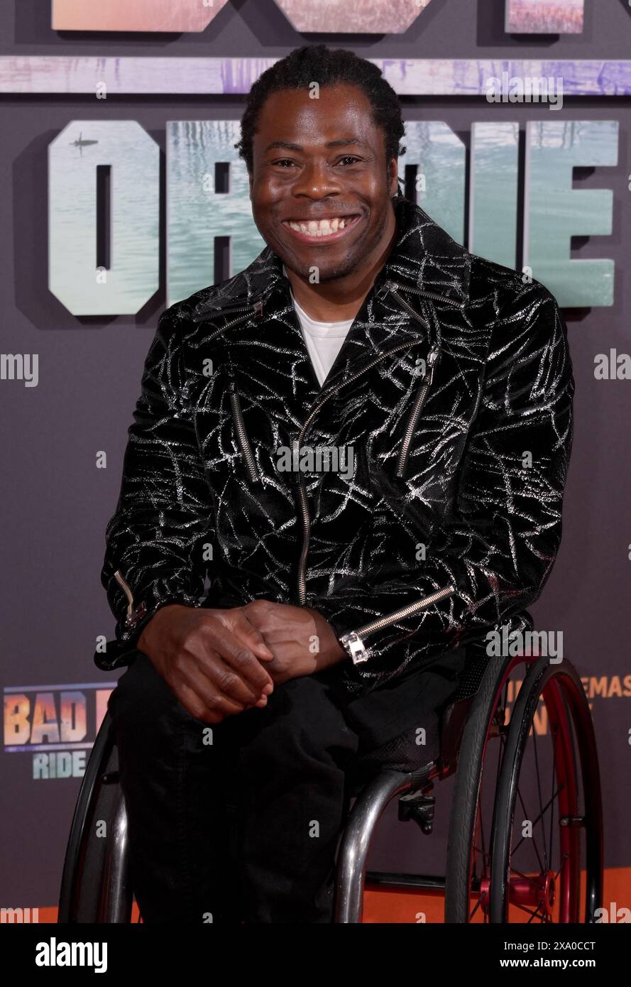 Ade Adepitan attends a gala screening for Bad Boys: Ride or Dye, at ...