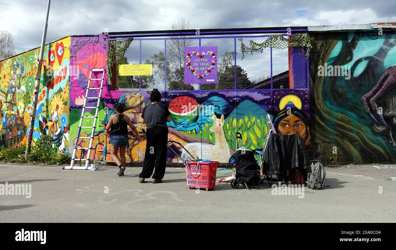 Stockholm, Snosatra, Sweden. May 12 2024. Spring beast. Graffiti ...