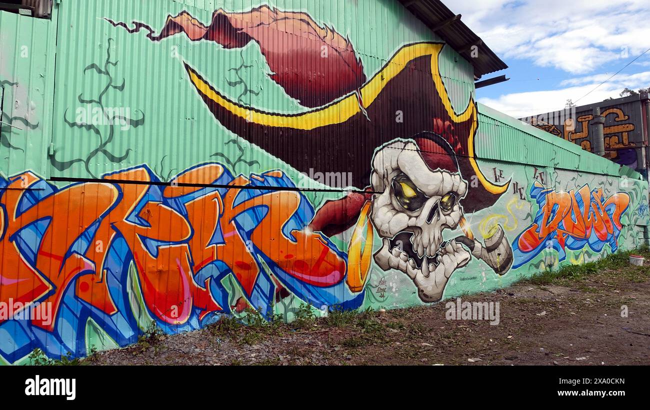 Stockholm, Snosatra, Sweden. May 12 2024. Spring beast. Graffiti ...