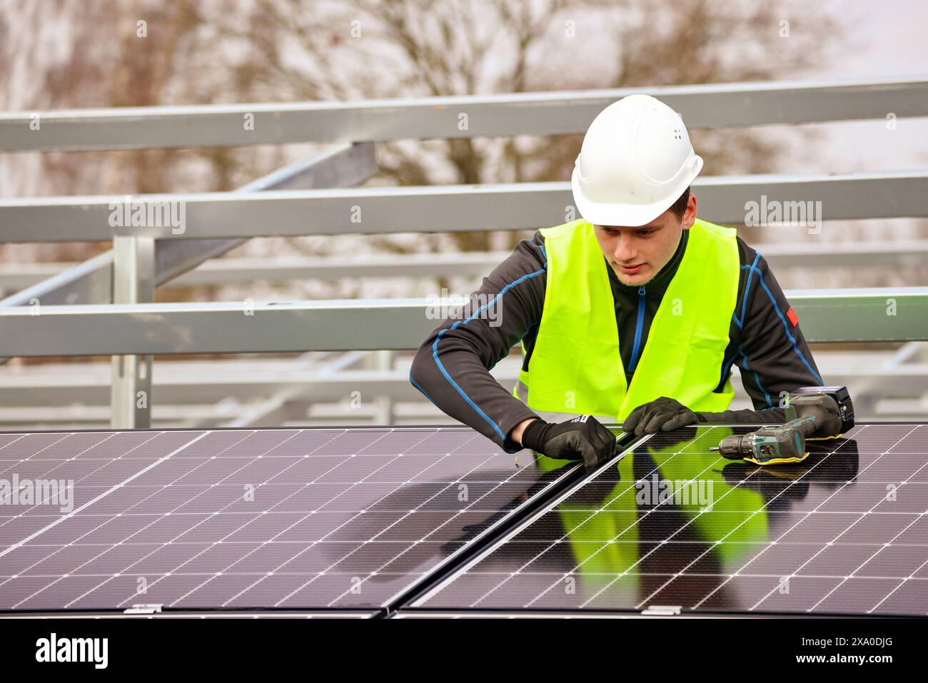 Solar construction site clean electricity hi-res stock photography and ...