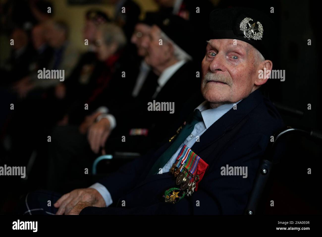 British Normandy veteran Donald Turrell, of the Cameron Highlanders ...