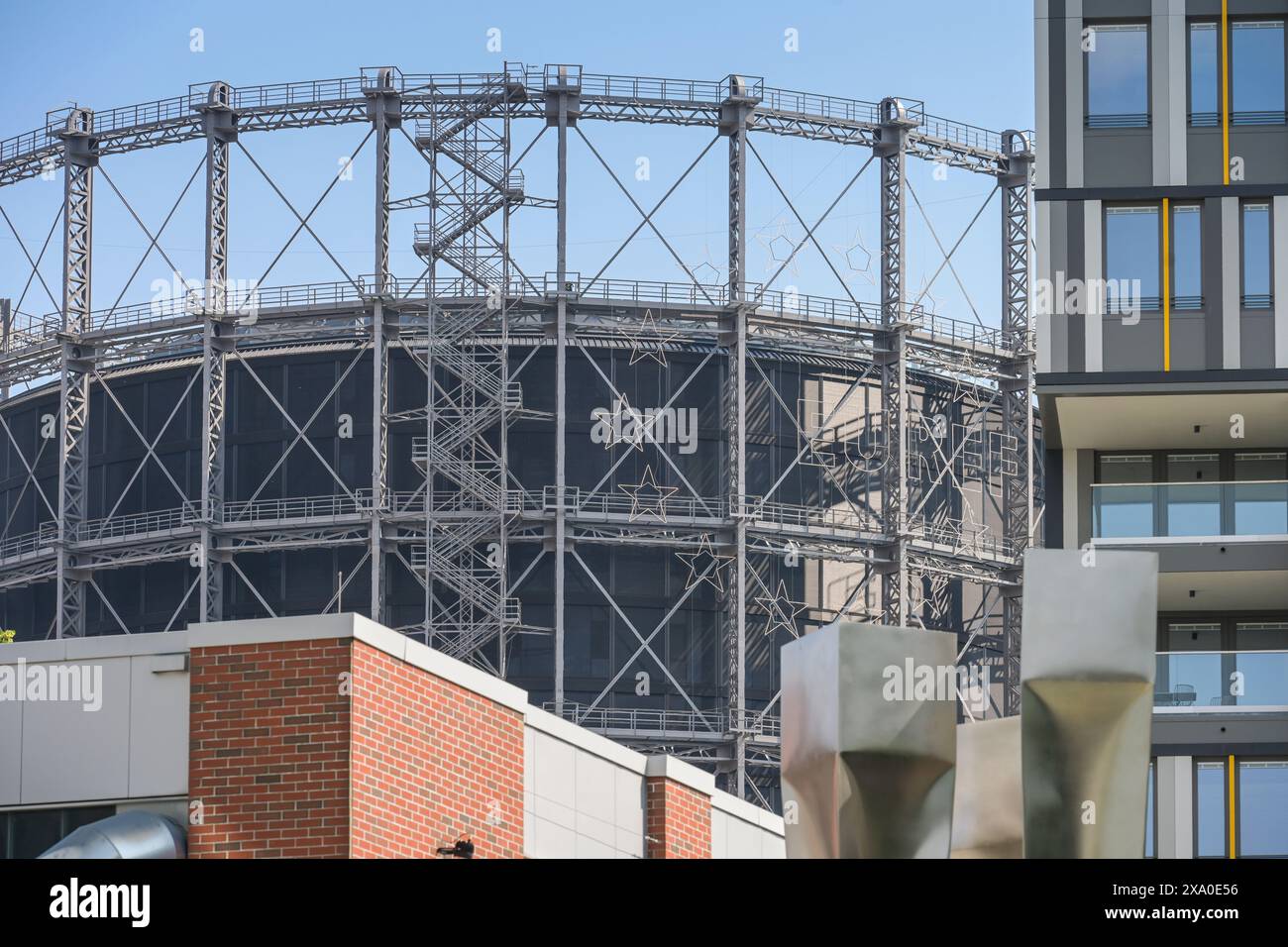 Gasometer, EUREF-Campus, Schöneberg, Berlin, Deutschland Stock Photo ...