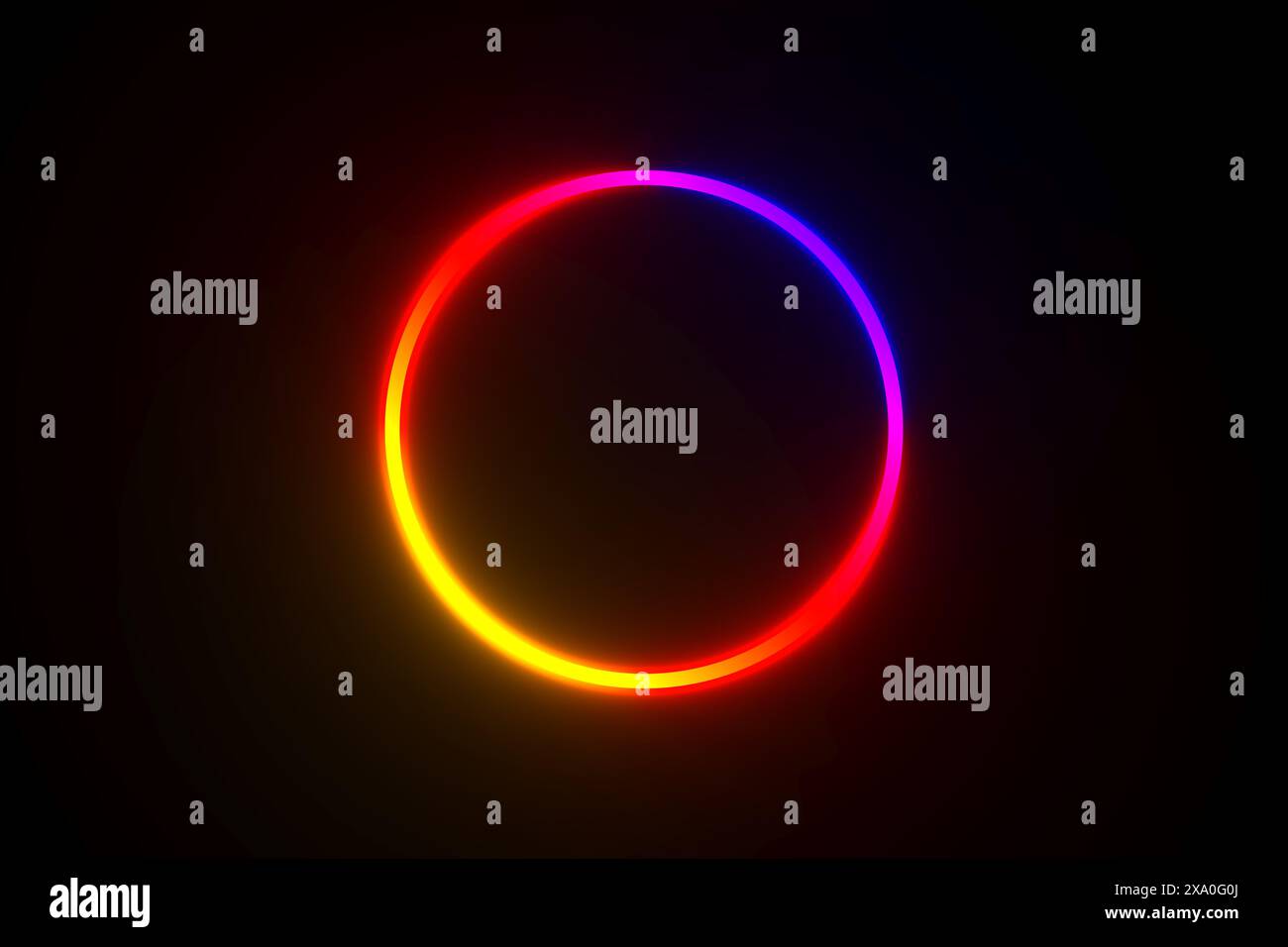 Neon circle background led frame hi-res stock photography and images ...