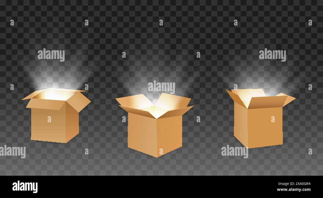 Opening box magic gift Stock Vector Images - Alamy