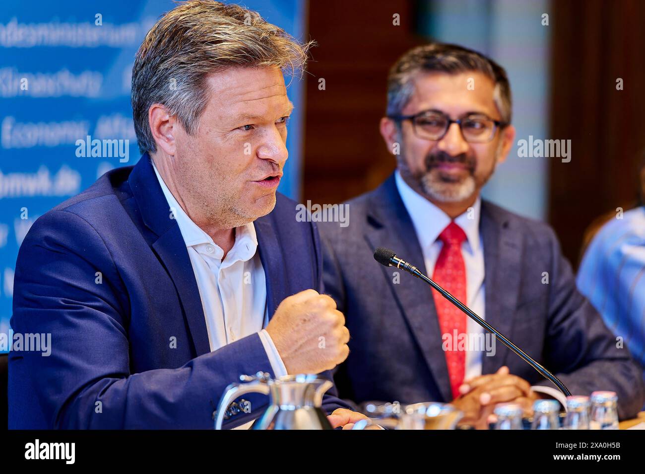 Habeck Parikh Kandahari - US-German Space Dialogue im BMWK EUR, Deutschland, Berlin, 03.06.2024 ...