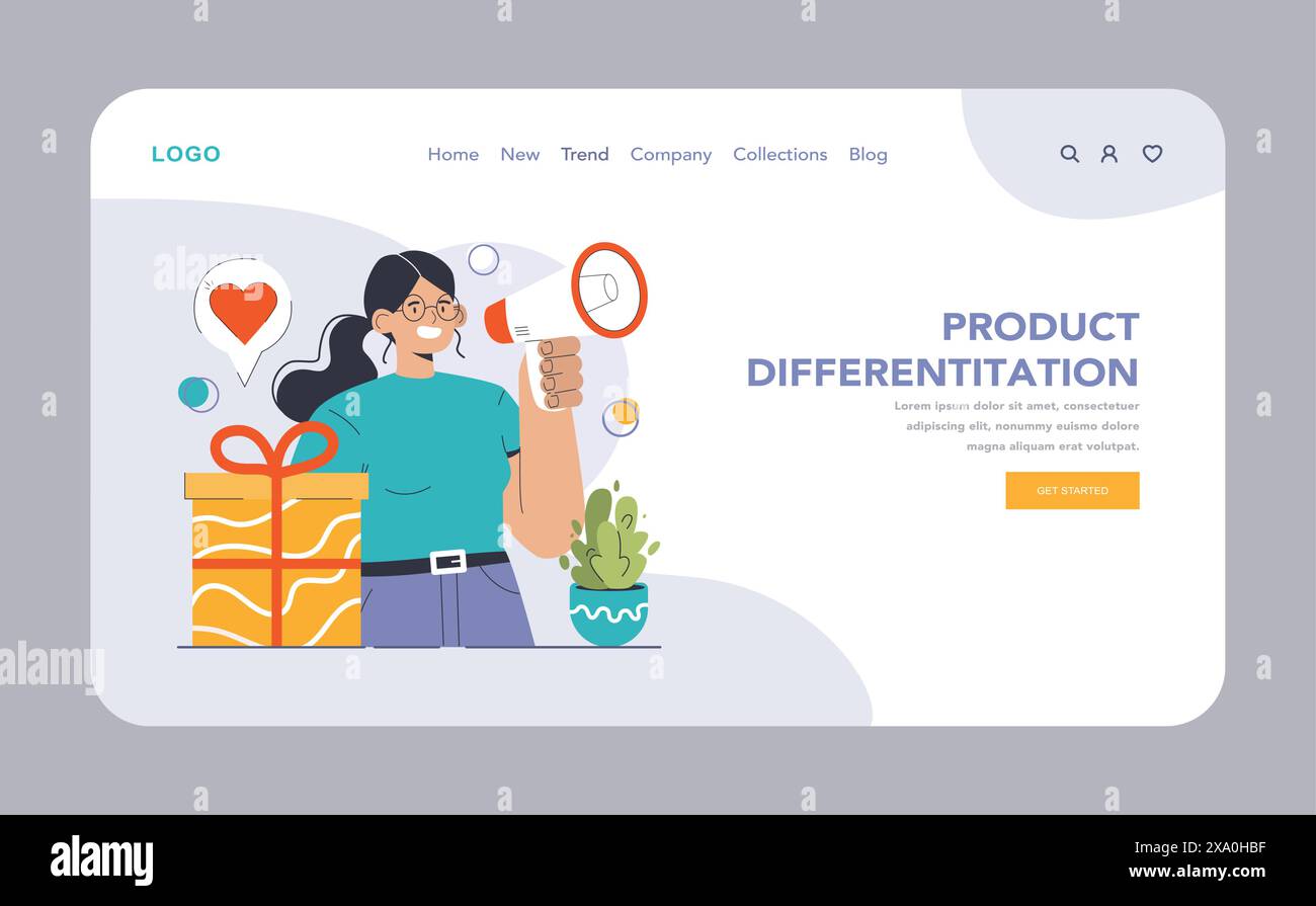 Product differentiation web or landing. Product competitive advantages ...