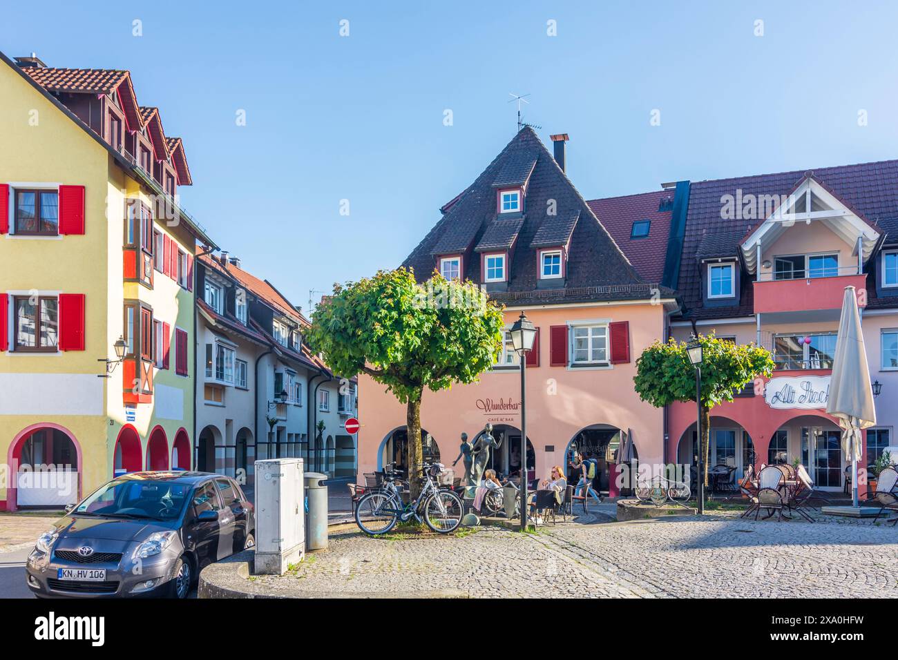 Stockach: Old Town, square Gustav Hammer Platz in Bodensee, Lake ...