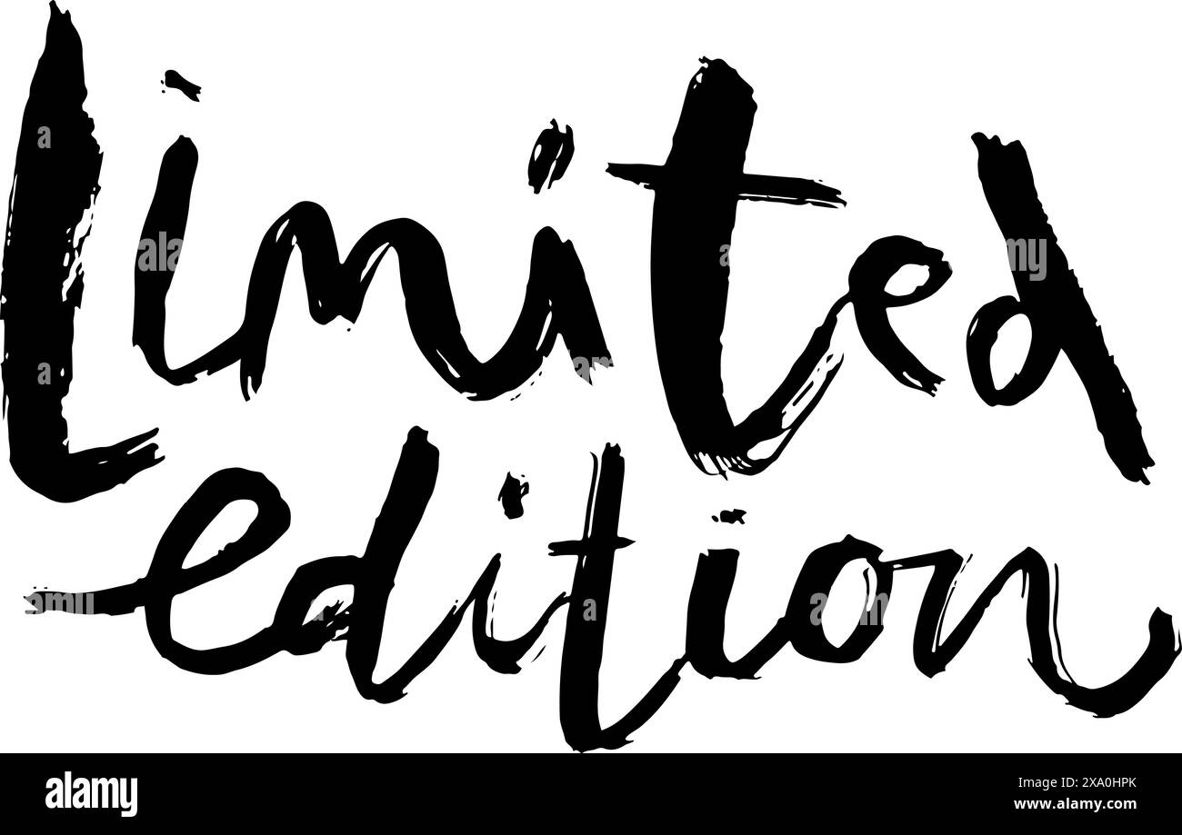 Limited Edition Modern Lettering Design Stock Vector Image & Art - Alamy