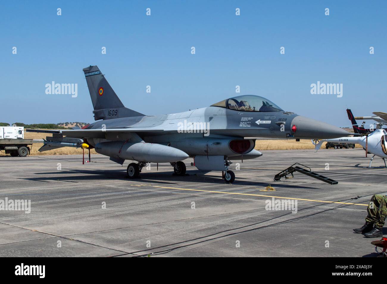 F-16C of the Romanian Air Force at the Beja Air Festival Stock Photo ...