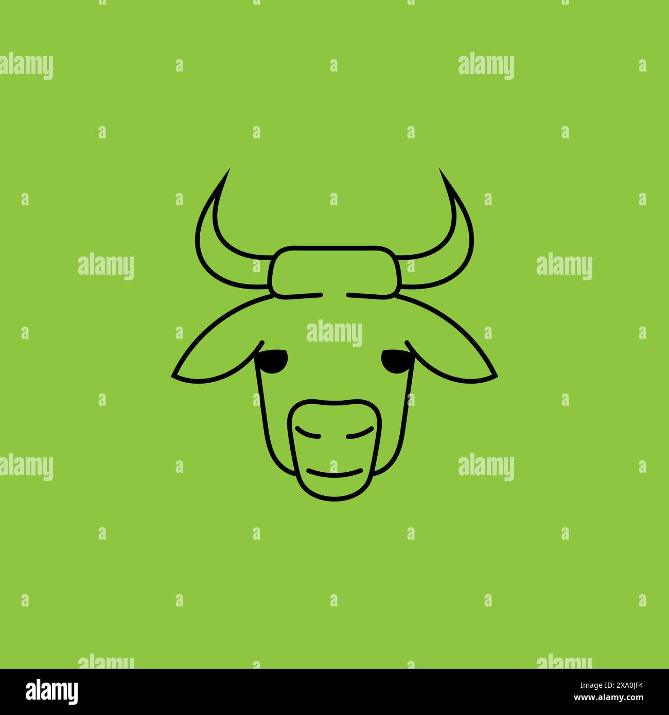 Cow Head From Front. Iconic Style. Vector Stock Vector Image & Art - Alamy