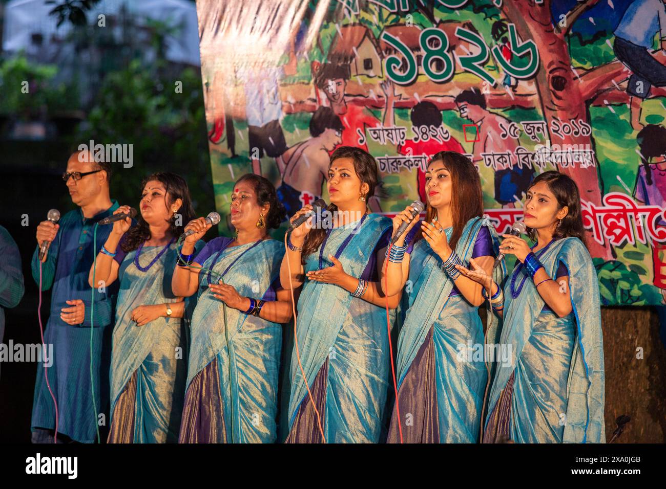 Singers perform at ‘Barsha Utsab 1426’, a Bengali festival to welcoming ...
