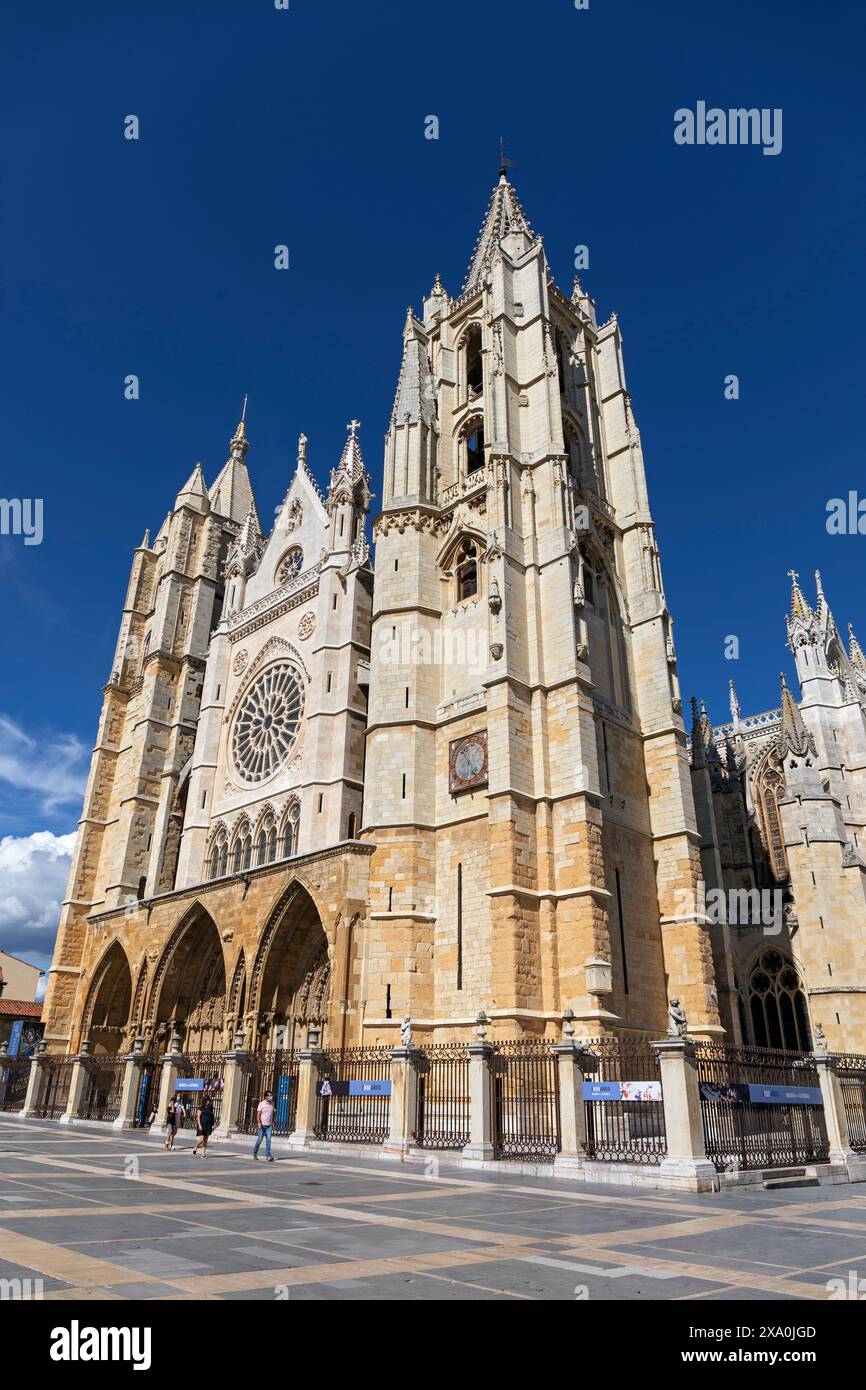 Europe, Spain, Leon, Santa Maria de Leon Cathedral Stock Photo - Alamy