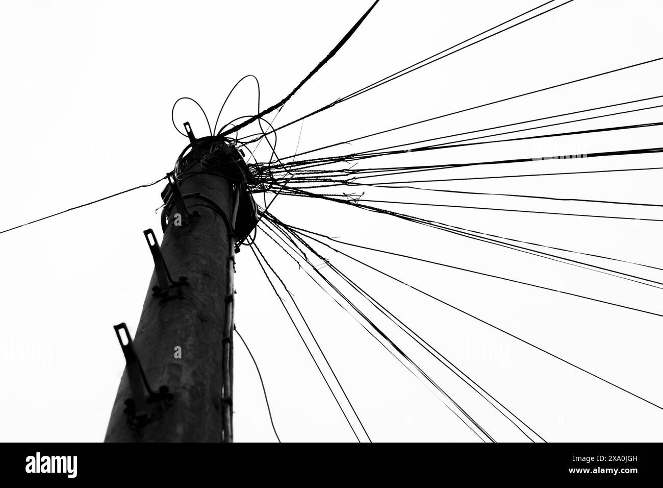 Tangled wires on utility hi-res stock photography and images - Alamy