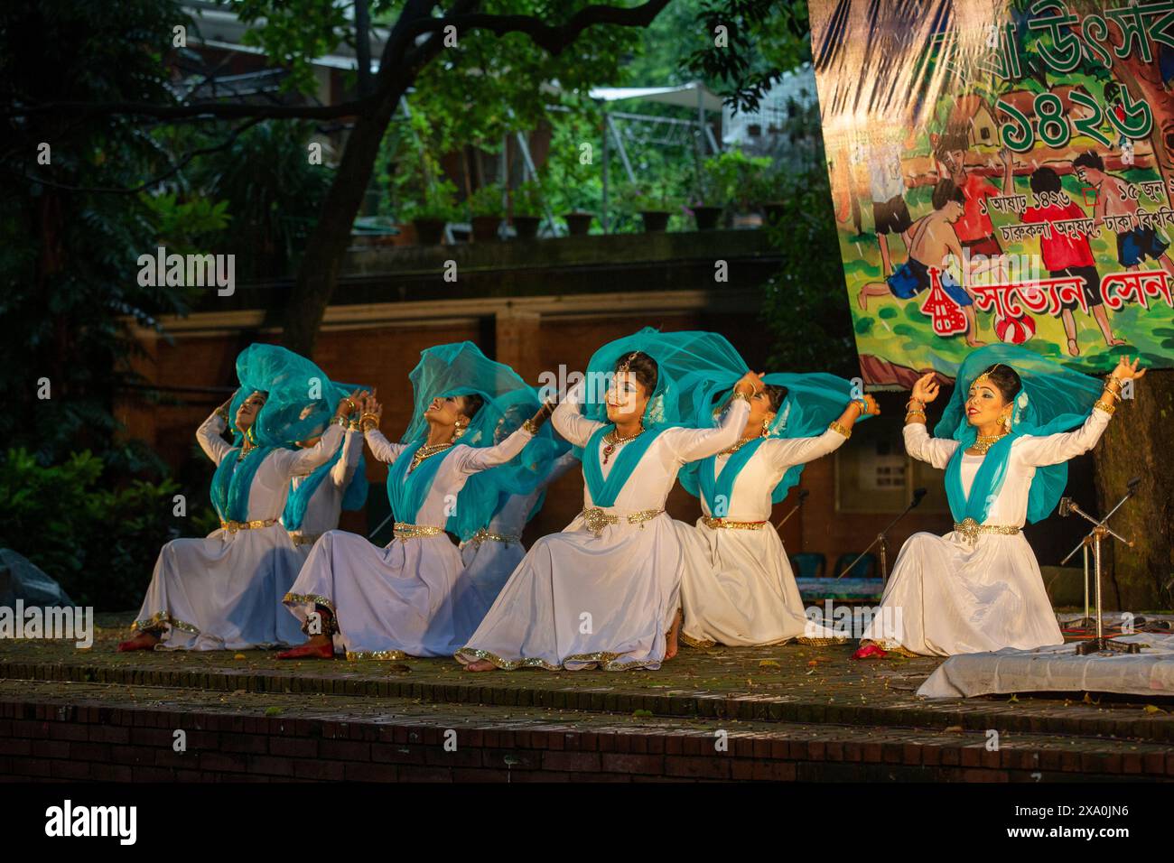 Dancers perform at ‘Barsha Utsab 1426’, a Bengali festival to welcoming ...