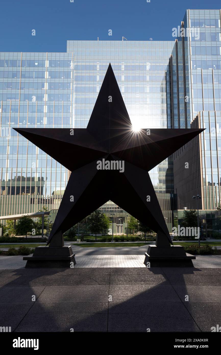 Giant Texas Lone Star sculpture outside Bullock Museum in Austin, Texas ...