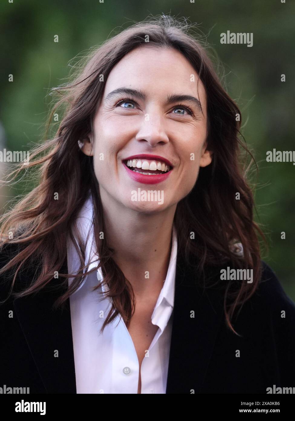 Alexa Chung attends the Dior Cruise 2025 show at Drummond Castle ...
