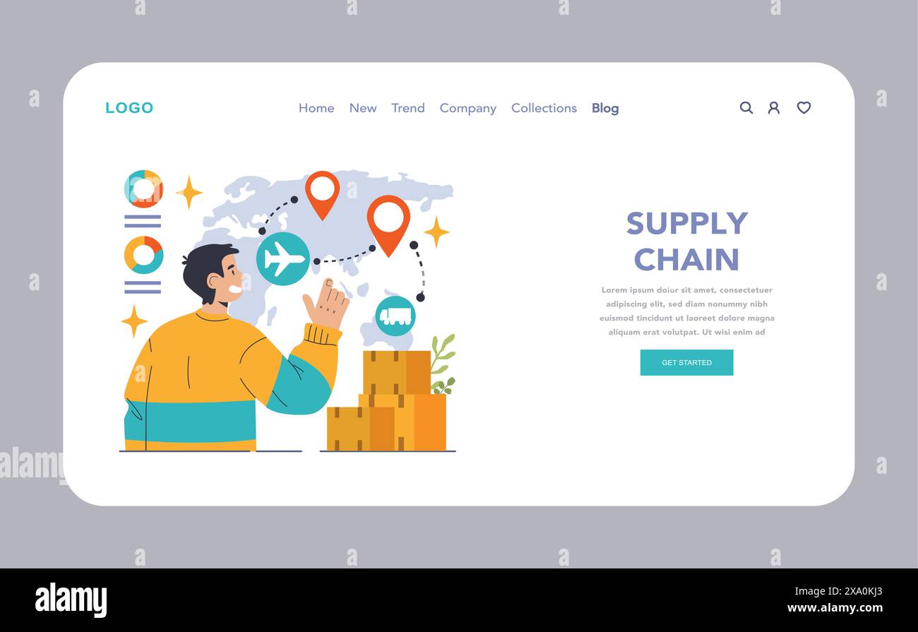 Vertical integration web or landing. Company's supply chain ...