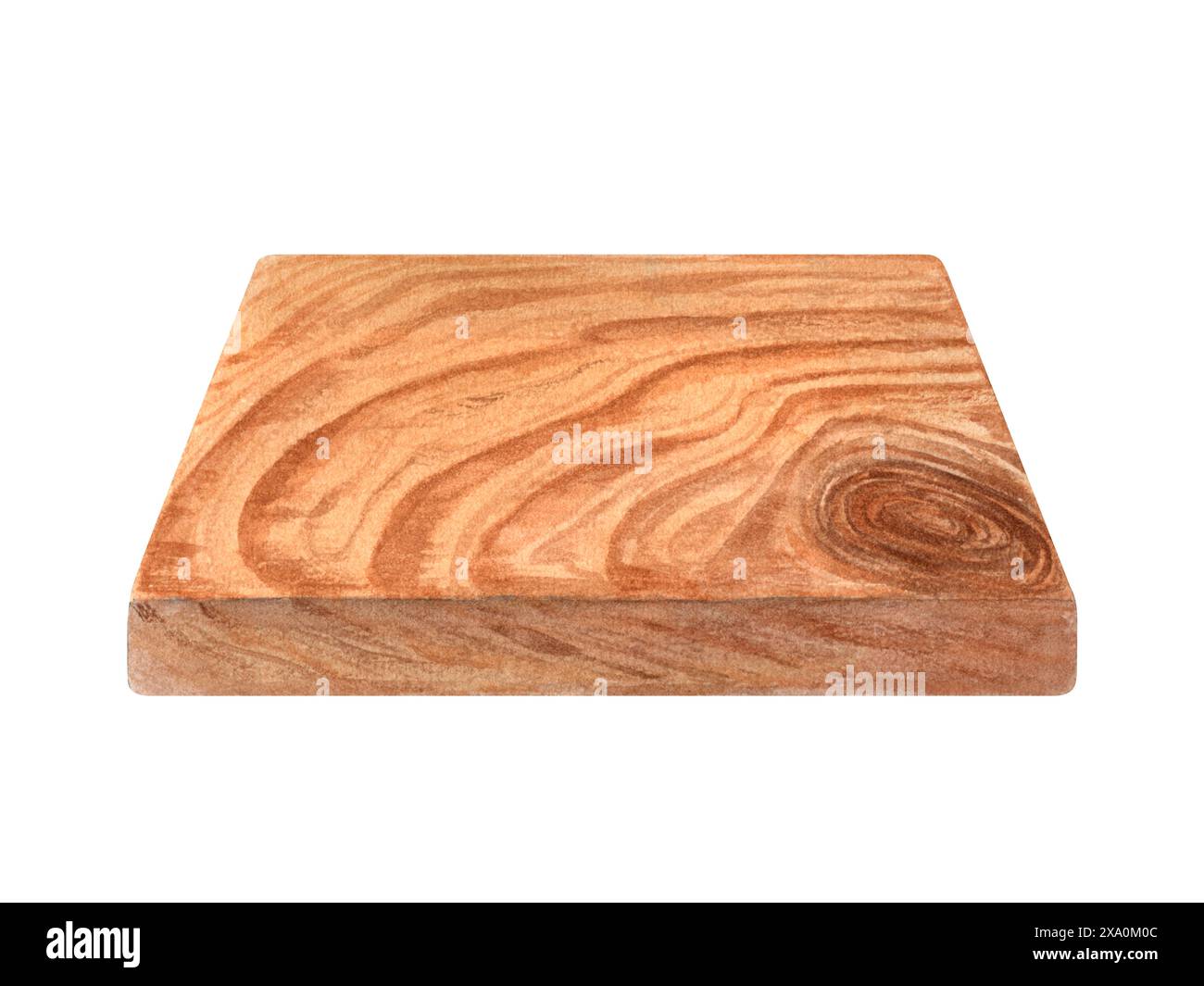 Rectangular surface of brown wooden tray. Hardwood plank with natural ...