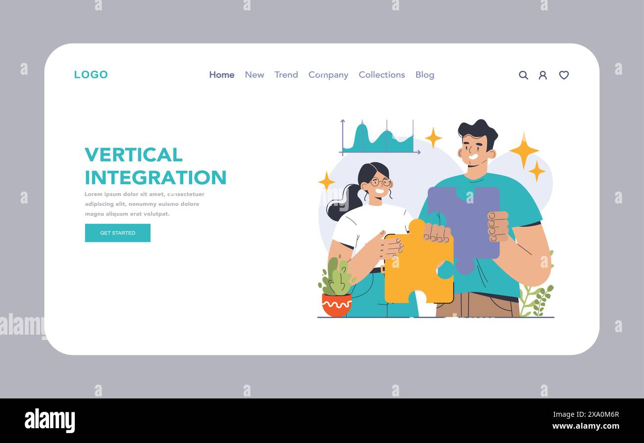 Vertical integration web or landing. Company's supply chain ...