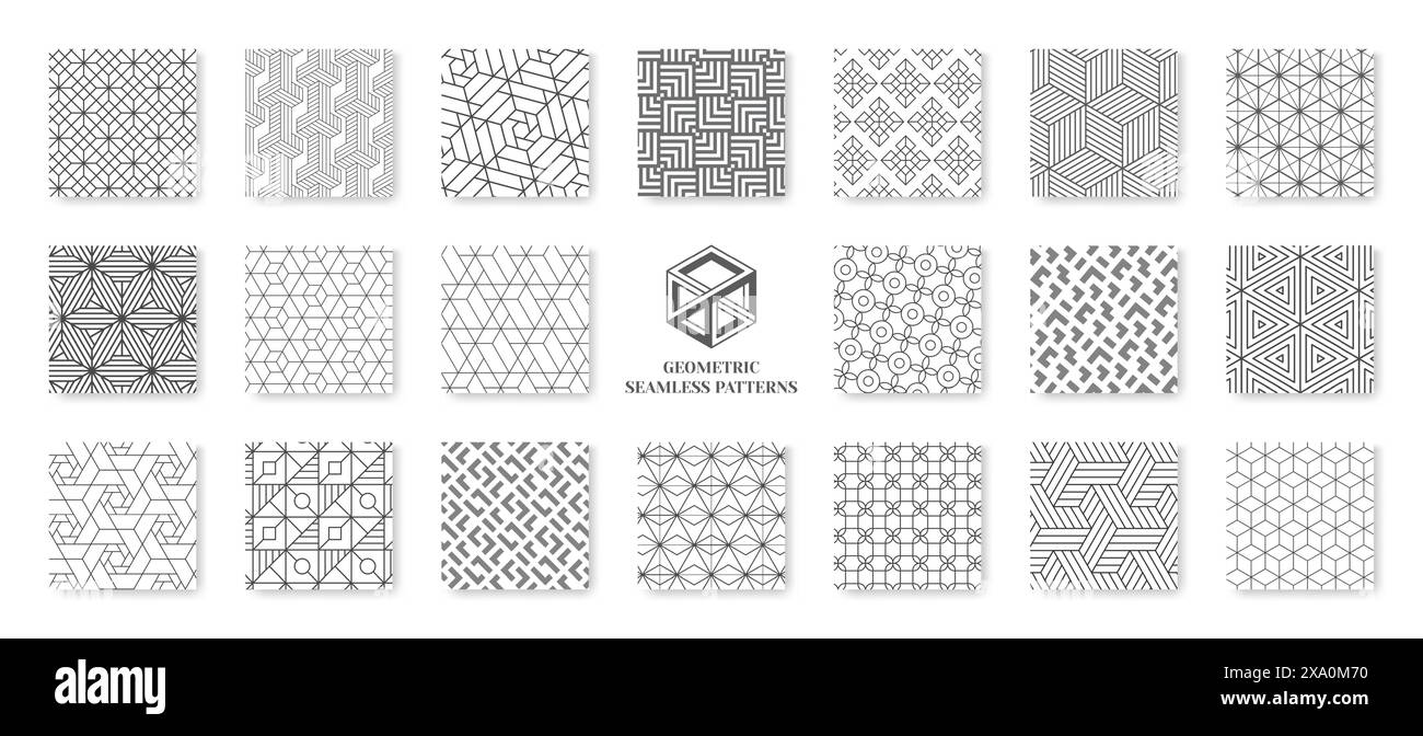 Geometric patterns. Modern background design or ornamental fabric tile ...