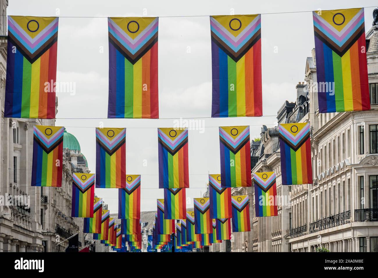 London, UK. 3rd June, 2024. New Progress Pride Flag by Daniel Quasar ...