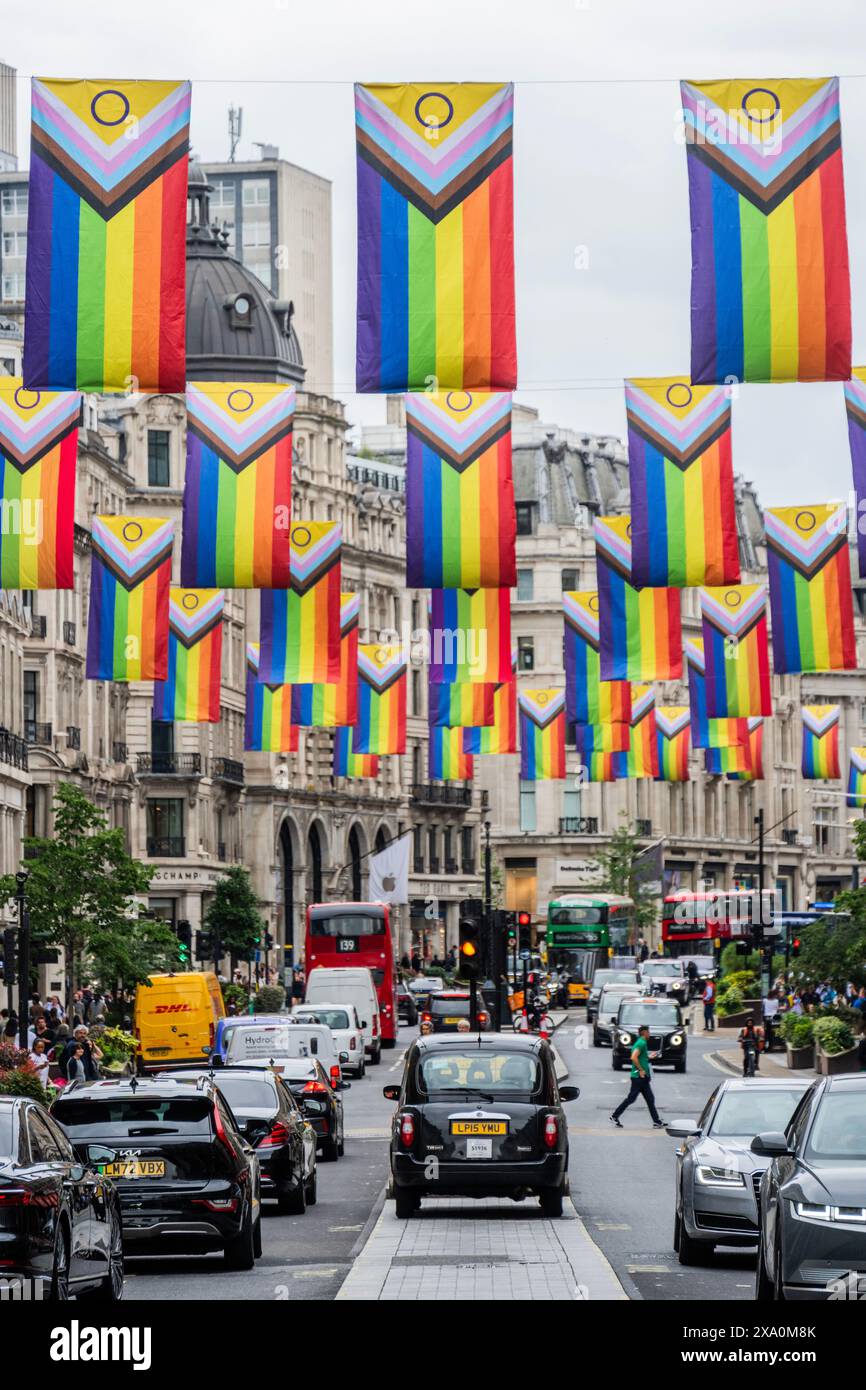 London, UK. 3rd June, 2024. New Progress Pride Flag by Daniel Quasar ...