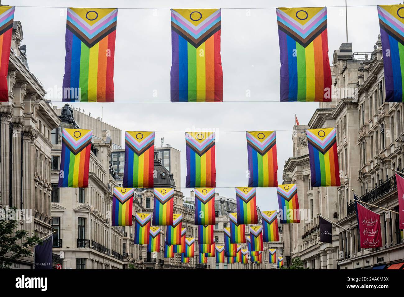 London, UK. 3rd June, 2024. New Progress Pride Flag by Daniel Quasar ...