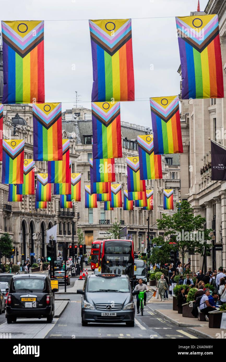 London, UK. 3rd June, 2024. New Progress Pride Flag by Daniel Quasar ...