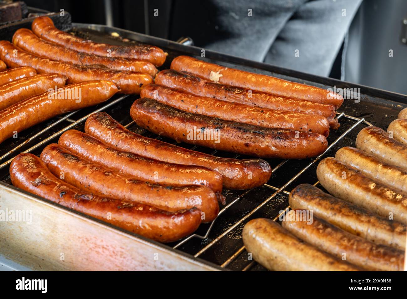 German street food on Portobello road Saturday food market, London, Uk ...
