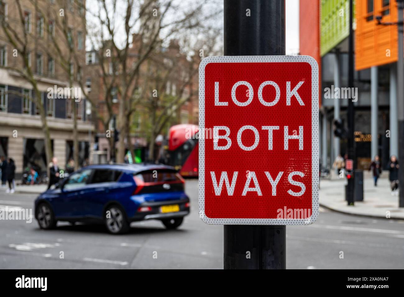 Transportation in London city, roads, road signes, street signes ...