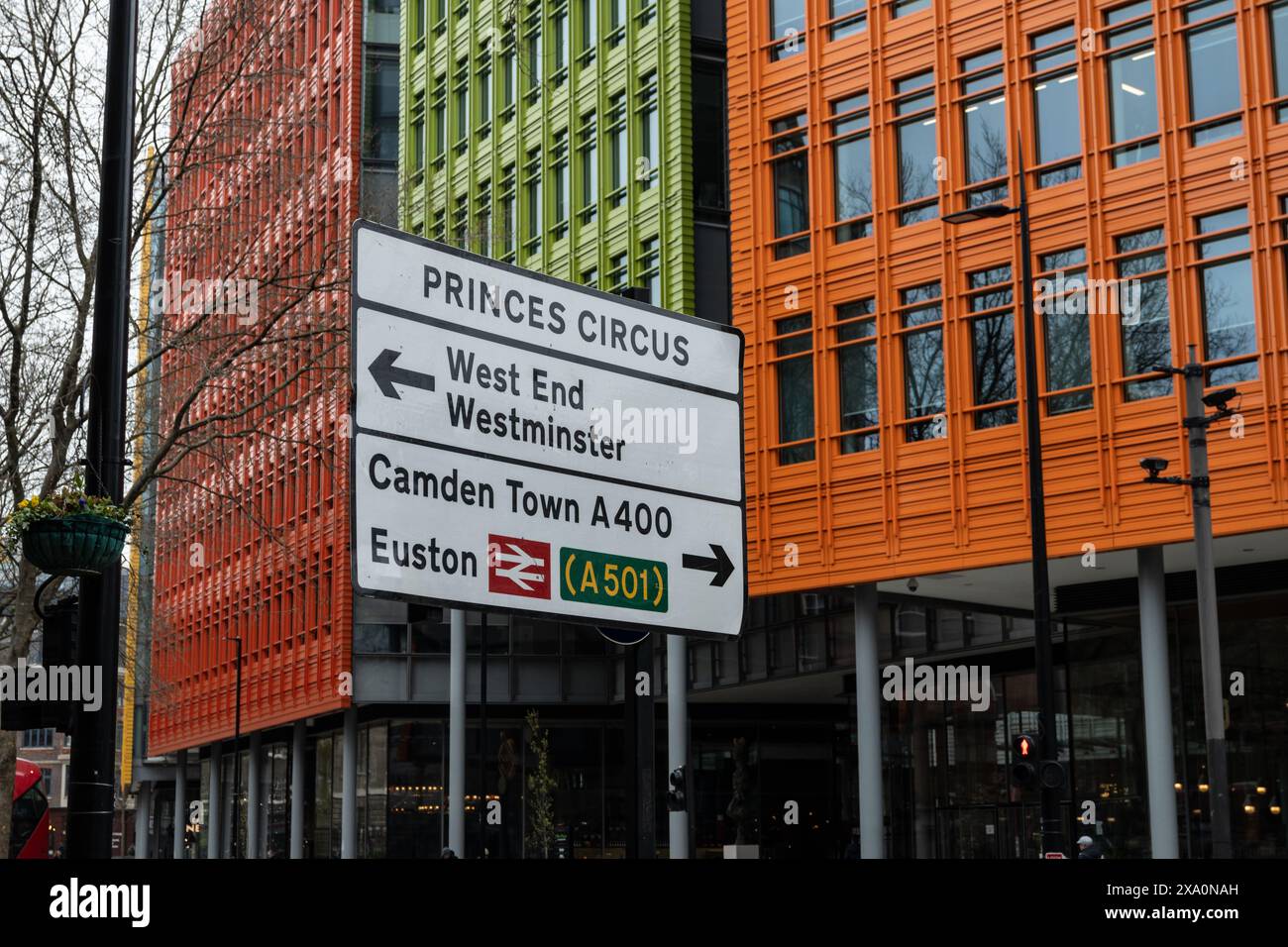 Transportation in London city, roads, road signes, street signes ...