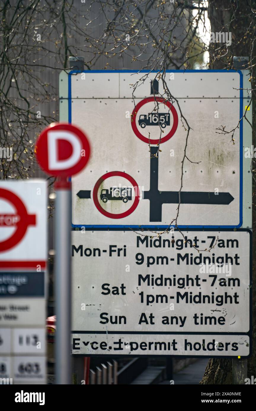 Transportation in London city, roads, road signes, street signes ...