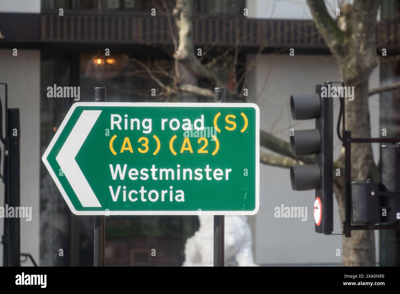 Transportation in London city, roads, road signes, street signes ...
