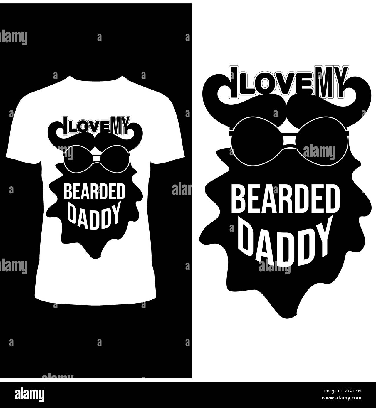 I love my Bearded Daddy inspirational Father's Day t-shirt Design Stock ...