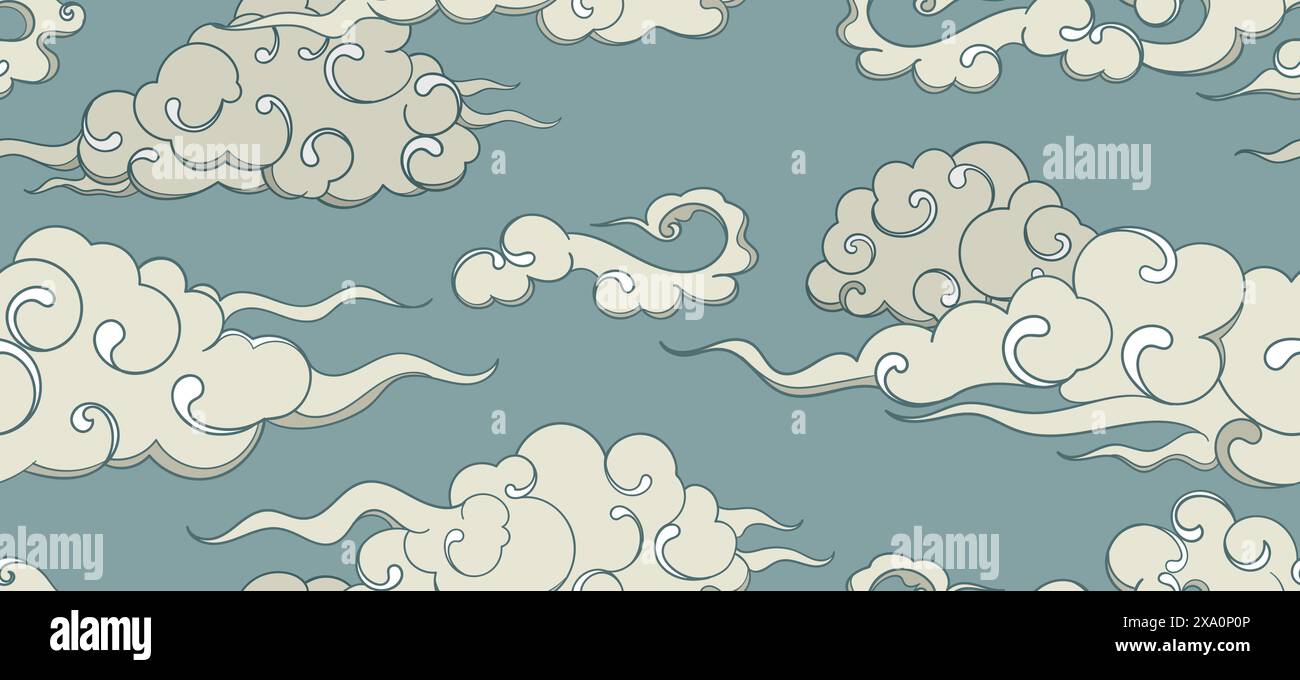 Traditional asian clouds seamless pattern Stock Vector Image & Art - Alamy