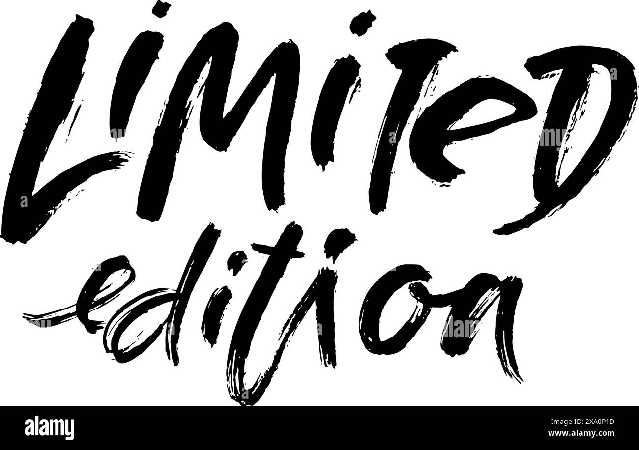 Limited edition font Black and White Stock Photos & Images - Alamy