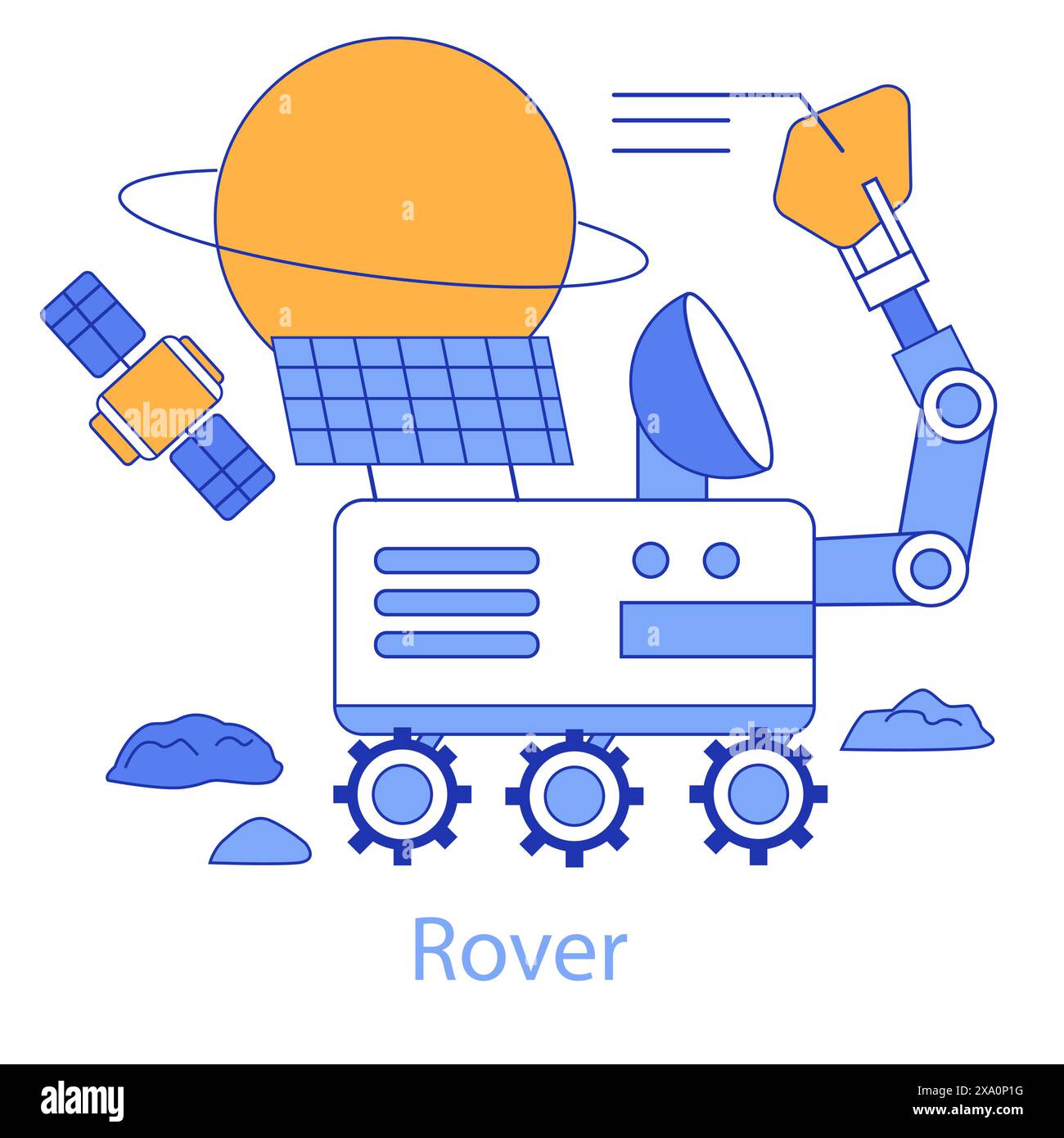 Rover exploration concept. Robotic technology for planetary surface ...
