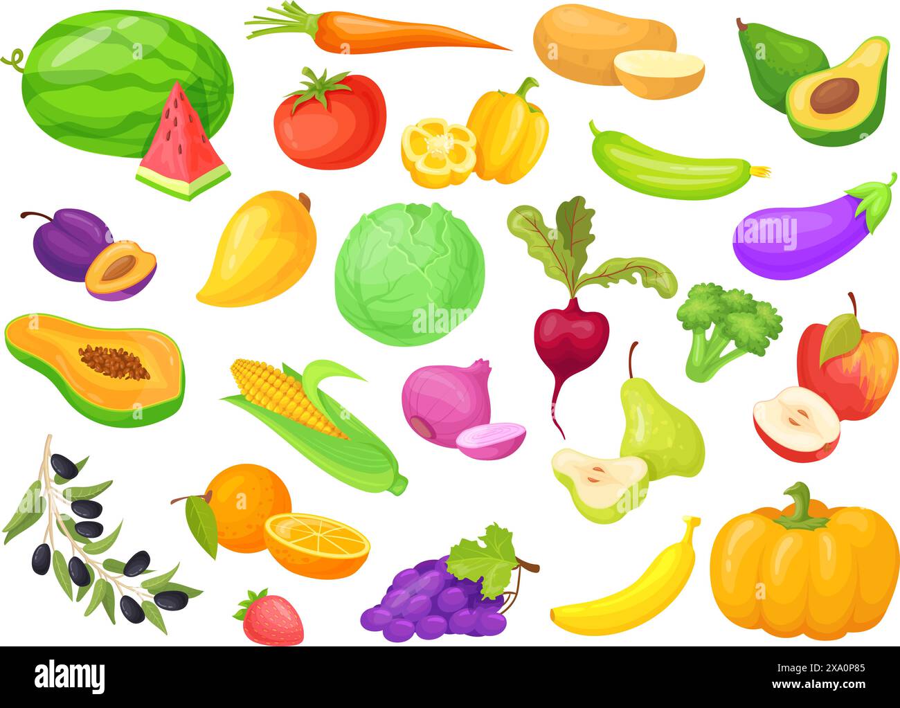Fresh local fruit berries Stock Vector Images - Alamy