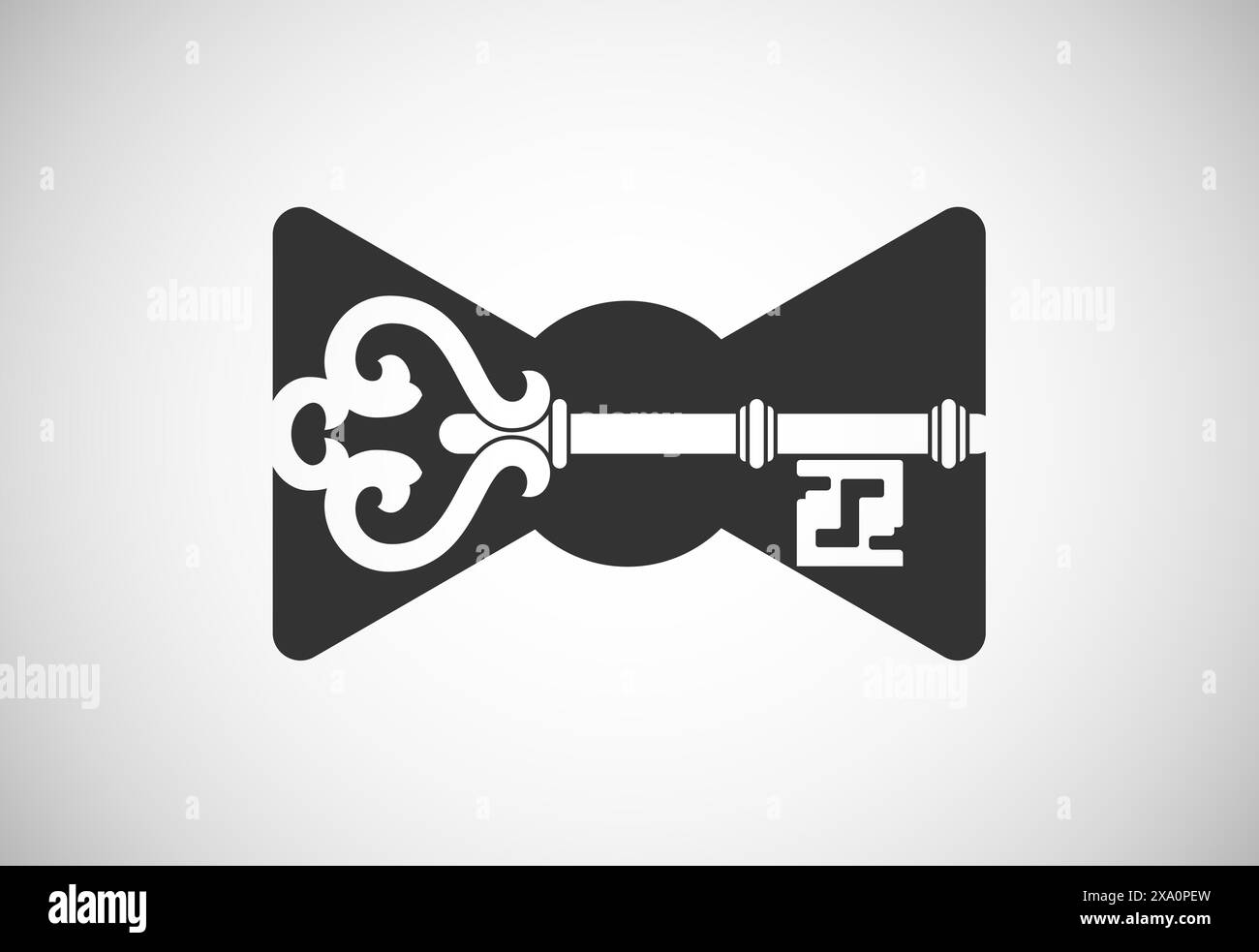 Bow and key logo sign symbol vector illustration Stock Vector Image ...